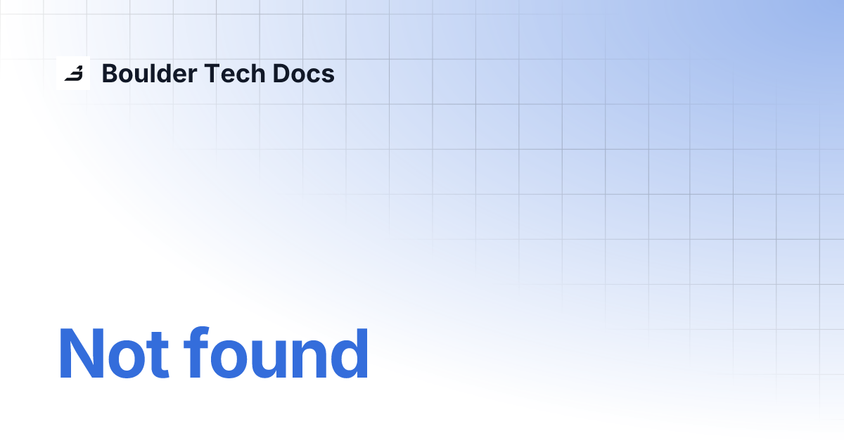 What does BoulderTech do? | Boulder Tech Docs